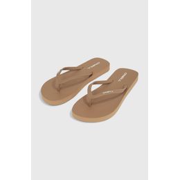 O`Neill Zehentrenner O'NEILL "PROFILE SMALL LOGO SANDALS", Damen, Gr. 37, beige (pure cashmere), Synthetik, Schuhe Zehentrenner