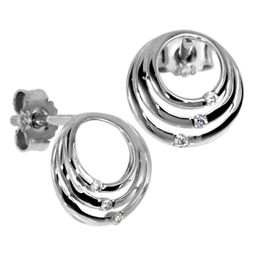 Paar Ohrstecker OSTSEE-SCHMUCK "OSTSEE-SCHMUCK Ohrstecker Ruby Ohrstecker Ruby", wei&szlig; (wei&szlig;, neutral), Ohrringe, Damen, 10mm rund, Silber 925 (Sterlingsilber), Paar Ohrstecker
