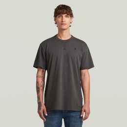 G-Star Raw T-Shirt G-STAR "Nifous", Herren, Gr. M, asfalt, Jersey, Obermaterial: 100% Baumwolle, unifarben, regular fit normal, Rundhals, Shirts T-Shirt, Rundhals, mit Rippeinsatz