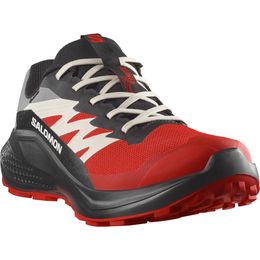 Laufschuh Salomon "ALPHAGLIDE GORE-TEX", Damen, Gr. 48, schwarz (flame scarlet, schwarz, pewter), Synthetik, Textil, Schuhe Laufschuh, wasserdicht