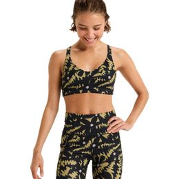 Sporttop Roxy "Heart Into It Pt", Damen, Gr. XS, anthrazit big flowers, Obermaterial: 75% recyceltem Microfaser, 25% Elasthan;, Tops Sporttop