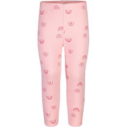 Leggings happy girls, M&auml;dchen, Gr. 92, N-Gr, rosa (rose), Jersey, Obermaterial: 60% Polyester, 35% Baumwolle, 5% Elasthan, bedruckt, slim fit kn&ouml;chellang, Hosen Leggings, im tollen Alloverprint, Basic-Form