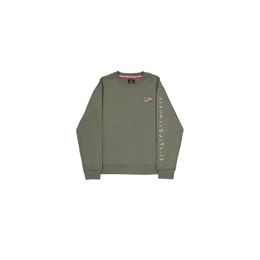 Sweater Alpha Industries "Camo Sleeve Sweatshirt", Herren, Gr. L, gr&uuml;n (schwarz olive), Obermaterial: 80% Baumwolle, 20% Polyester, regular fit, Sweatshirts Sweater
