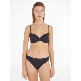 B&uuml;gel-BH "DEMI-BRA", Damen, Gr. 70, Cup C, schwarz, Jersey, Obermaterial: 79% Polyamid, 21% Elasthan, Tommy Hilfiger Underwear, unifarben, k&ouml;rpernah, BHs B&uuml;gel-BH, mit Tommy Hilfiger Markenlabel