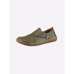 Slipper Gemini, Damen, Gr. 41, gr&uuml;n (khaki), Glattleder, Schuhe Slipper