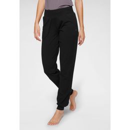 Yogahose OCEAN SPORTSWEAR "Soulwear - Yoga & Relax Pants - Loose Fit", Damen, Gr. 34, N-Gr, schwarz, Obermaterial: 56% Baumwolle, 38% Viskose, 6% Elasthan, bequem lang, Hosen Yogahose, Seitliche Eingrifftaschen und B&uuml;ndchen f&uuml;r bequemen Sitz, Topseller