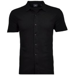 Poloshirt Ragman, Herren, Gr. XXL, schwarz, Popeline, Baumwolle, regular fit, ohne Ausschnitt, Shirts Poloshirt