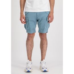 Shorts Alpha Industries "Airman Short", Damen, Gr. 38, Normalgr&ouml;&szlig;en, bunt (graublau), Obermaterial: 98% Baumwolle, 2% Elastan; Futter: 100% Baumwolle, Hosen Shorts
