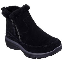 Winterboots Skechers "EASY GOING-COOL ZIP", Damen, Gr. 37, schwarz, Leder, Textil, unifarben, Schuhe Winterboots, Winterschuh, Rei&szlig;verschlussstiefel mit 3M Scotchgard-Impr&auml;gnierung