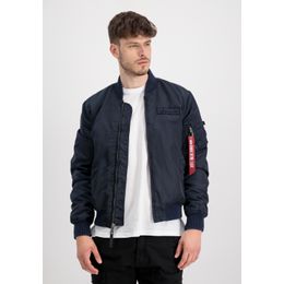 Bomberjacke Alpha Industries "MA-1 VF Authentic Overdyed", Damen, Gr. M, blau (rep.blau), Obermaterial: 100% Nylon; Futter: 100% Nylon; F&uuml;llung: 100% Polyester, Jacken Bomberjacke