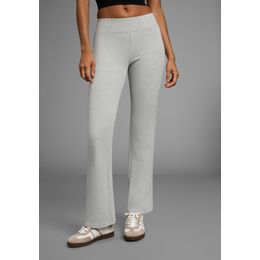 Stretch-Hose Laura Scott, Damen, Gr. 17, K + L Gr, grau (anthrazit), Jersey, Obermaterial: 95% Baumwolle, 5% Elasthan, unifarben, bootcut fit lang, Hosen Stretch-Hose, Elastischer Baumwollmix mit bequemem Sitz und weitem Bein