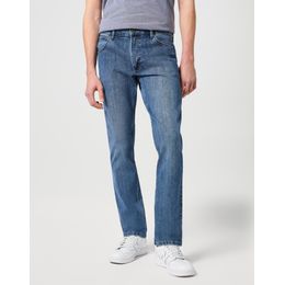 Regular-fit-Jeans Wrangler "Authentic Regular", Herren, Gr. 33, L&auml;nge 32, grau (mid stone), Denim/Jeans, Obermaterial: 98% Baumwolle, 2% Elasthan, regular fit lang, Jeans Regular-fit-Jeans, Topseller
