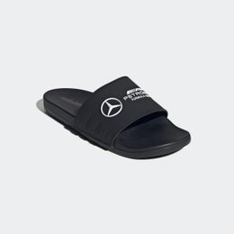 Badesandale adidas Performance "MERCEDES - AMG PETRONAS FORMULA ONE TEAM COMFORT ADILETTE", Gr. 40,5, schwarz-wei&szlig; (core schwarz, cloud wei&szlig;, core schwarz), Gummi, Schuhe Badesandale, Badelatschen, Mercedes AMG Motorsport