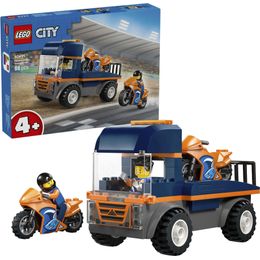 Konstruktionsspielsteine Lego "Motorradtransporter (60491), Lego City", bunt, Spielbausteine, Kinder, Kunststoff, Konstruktionsspielsteine, Made in Europe