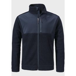 Sch&ouml;ffel Fleecejacke SCH&Ouml;FFEL "Urban Fleece Jk Style Canterbury MNS", Herren, Gr. 50, blau (8820, blau), Oberstoff: 60% Polyester, 20% Schurwolle, 20% Viskose, regular fit, hoch geschlossener Ausschnitt, Jacken Fleecejacke