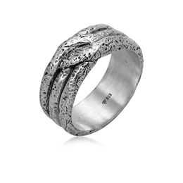 Silberring HAZE & GLORY "Ring Bandring Intertwined 925 Silber" Gr. 62, silber, Fingerringe, Damen, 62, Silber 925 (Sterlingsilber), Silberring