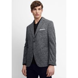 Anzugsakko Cinque "CIDATI", Herren, Gr. 102, grau, Web, Obermaterial: 45% Polyester, 30% Wolle, 25% Polyamid, unifarben, slim fit, V-Ausschnitt, Sakkos Anzugsakko, mit Brusttasche f&uuml;r ein Einstecktuch