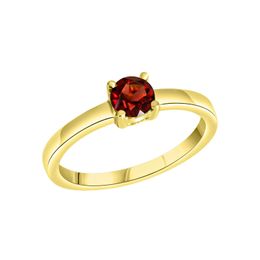 Fingerring Firetti "Schmuck Geschenk Silber 925 Damenring Verlobungsring Solit&auml;r" Gr. 56, gold (gelbgoldfarben, rot), Fingerringe, Damen, 56, Silber 925 (Sterlingsilber), 2mm, Fingerring, mit Granat