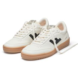 Sneaker FLAMINGOS LIFE "STADION", Herren, Gr. 40, wei&szlig; (pearl schwarz naturale), Synthetik, Textil, Schuhe Sneaker, vegane Sneaker, Obermaterial aus 68% Maisresten