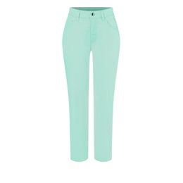 5-Pocket-Hose MAC "MELANIE 7/8", Damen, Gr. 36, L&auml;nge 27, gr&uuml;n (light fresh mint), Web, Obermaterial: 97% Baumwolle, 3% Elasthan, unifarben, figurbetont 7/8-L&auml;nge, Hosen 5-Pocket-Hose, in klassischer 5-Pocket-Form