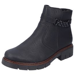 Winterstiefelette Rieker, Damen, Gr. 39, schwarz, Lederimitat, Schuhe Winterstiefelette, mit Warmfutter ausgestattet