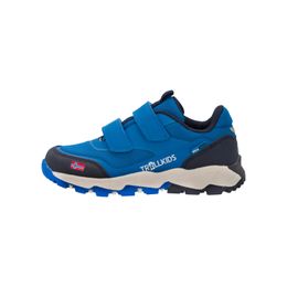 Outdoorschuh Trollkids "KIDS PREIKESTOLEN HIKER", Kinder, Gr. 26, blau (medium blau, navy), Synthetik, Textil, mehrfarbig, Schuhe Outdoorschuh, wasserdicht