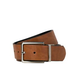Jack & Jones Lederg&uuml;rtel JACK & JONES "JACGARDA REVERSIBLE BELT NOOS", Herren, Gr. 85, braun (cognac), Kunstfaser, unifarben, G&uuml;rtel Lederg&uuml;rtel