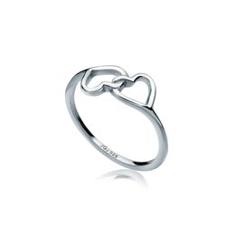 Silberring Elli "Ring Herz Symbol Verbunden 925 Silber" Gr. 54, silber, Fingerringe, Damen, 54, Silber 925 (Sterlingsilber), Silberring