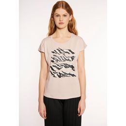Haily's T-Shirt HAILY&rsquo;S "SS P TP La44urita", Damen, Gr. M (38), beige, Jersey, Obermaterial: 65% Polyester, 35% Viskose, bedruckt, Rundhals, Shirts T-Shirt