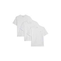 Marc O'Polo T-Shirt MARC O'POLO, Herren, Gr. S, wei&szlig;, Single Jersey, Obermaterial: 100% Baumwolle, Rundhals, Shirts T-Shirt, Dreierpack, regular fit aus reiner Bio-Baumwolle