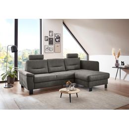 Ecksofa DIE PLANBAR "PP-PF23172 L-Form, Breite 244 cm", anthrazit, B:244cm H:88cm T:160cm, 100% Polyester, Sofas, Ecksofa, Eckgarnitur mit besonders kleinem Stellma&szlig; ca. 160 x 244 cm