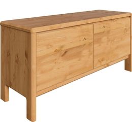 Kommode OTTO HOME "Luven", beige (natur), B:98cm H:48cm T:34cm, Massivholz, Sideboards, Kommode, FSC zertifiziertes Massivholz, mit 2 Schubkasten
