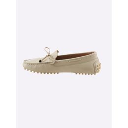 Slipper Andrea Conti, Damen, Gr. 38, beige (sand), Glattleder, Leder, Schuhe Slipper