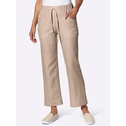 Schlupfhose Classic Basics, Damen, Gr. 38, Normalgr&ouml;&szlig;en, beige, 100% Polyester, unifarben, Hosen Schlupfhose