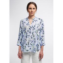 Shirtbluse Eterna "CLASSIC FIT", Damen, Gr. 36, blau, 100% Viskose, normal, Blusen Shirtbluse