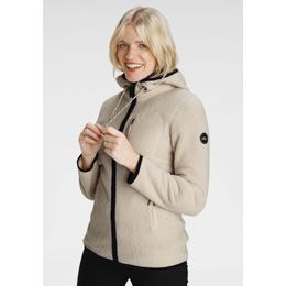 Fleecejacke Polarino, Damen, Gr. 44, beige, Fleece, Obermaterial: 100% Polyester, regular fit, Jacken Fleecejacke, f&uuml;r kalte Tage, aus schnell trocknendem Material, Regular Fit
