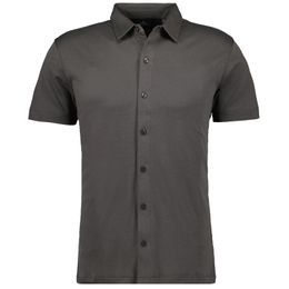 Poloshirt Ragman, Herren, Gr. XXL, grau (schiefergrau), Popeline, Baumwolle, regular fit, ohne Ausschnitt, Shirts Poloshirt