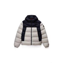 Steppjacke Napapijri "A-MOLVENO HOOD", Herren, Gr. S, grau (will gray), Obermaterial: 100% Polyamid, Jacken Steppjacke