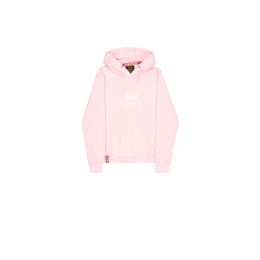 Hoodie Alpha Industries "New Basic Hoodie BL W", Damen, Gr. XS, pink (pastel pink), Obermaterial: 80% Baumwolle, 20% Polyester, regular fit, Sweatshirts Hoodie