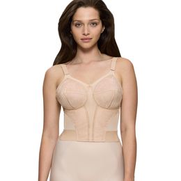 Lang-BH Triumph "Doreen L02 X", Damen, Gr. 90, Cup E, beige (natur), Microtouch, Obermaterial: 79% Polyamid, 13% Elasthan, 8% Baumwolle, BHs Lang-BH, mit Spitzendetails
