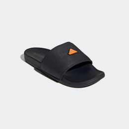 Badesandale adidas Sportswear "COMFORT ADILETTE", Gr. 38, schwarz (core schwarz, core schwarz, crew orange), Synthetik, Textil, Schuhe Badesandale, Badelatschen