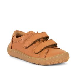 Barfu&szlig;schuh froddo "Barefoot Base", M&auml;dchen, Gr. 34, braun (cognac), Glattleder, unifarben, Schuhe Barfu&szlig;schuh, Klettschuh, Kindergartenschuh, Lauflernschuh mit Klettverschl&uuml;ssen