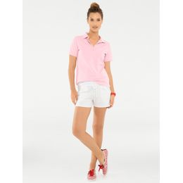 Poloshirt Heine "Poloshirt", Damen, Gr. 42, rosa (ros&eacute;), 95% Baumwolle, 5% Elasthan, unifarben, Shirts Poloshirt
