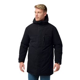 Funktionsparka Jack Wolfskin "GLETSCHERSEE", Damen, Gr. L, schwarz, Obermaterial: 100% Polyamid, hoch geschlossener Ausschnitt, mit verstellbarem Klettverschluss, Jacken Funktionsparka, W&auml;rmend, wasserdicht, &Uuml;bergangsjacke
