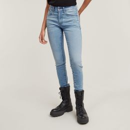 G-Star Raw Skinny-fit-Jeans G-STAR "3301", Damen, Gr. 26, L&auml;nge 30, blau (lt aged), Denim/Jeans, Obermaterial: 92% Baumwolle, 7% Elastomultiester, 1% Elasthan, skinny fit normal, Jeans Skinny-fit-Jeans, mit Stretch
