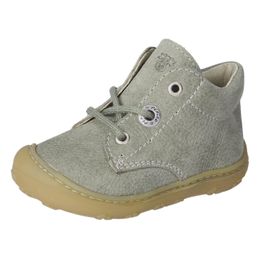 Lauflernschuh Pepino BY RICOSTA "CORY W WMS: Weit", M&auml;dchen, Gr. 26, braun (eukalyptus), Leder, Schuhe Lauflernschuh, Schn&uuml;rschuh m. Weiten-Me&szlig;system, Leder, Gr&ouml;&szlig;enschablone zum Download