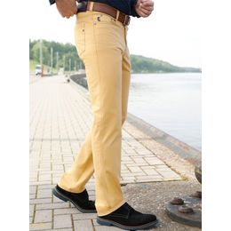 Br&uuml;hl 5-Pocket-Hose BR&Uuml;HL, Herren, Gr. 62, Normalgr&ouml;&szlig;en, gelb (ocker), 97% Baumwolle, 3% Elasthan, unifarben, lang, Hosen 5-Pocket-Hose
