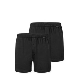 Boxershorts Schiesser "Boxershorts Multipacks", Herren, Gr. 14, 000, schwarz, Single Jersey, Obermaterial: 100% Baumwolle, unifarben, normal, Unterhosen Boxershorts, lockere Passform, mit Eingriff, Gummizug