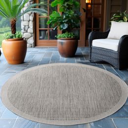 Outdoorteppich Ayyildiz Teppiche "GIZA 1410", grau, H:3mm &Oslash;:160cm, Polypropylen, Teppiche, Outdoorteppich, In- und Outdoor, Wetterfest, Wasserabweisend, robust
