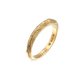 Silberring Kuzzoi "Ring Herren Bandring Schmal Used Vintage 925 Silber" Gr. 64, gold, Fingerringe, Herren, 64, Silber 925 (Sterlingsilber), Silberring